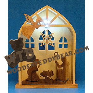Lighted Nativity | Fretwork Scroll Saw Pattern | Wooden Teddy Bear - The Wooden Teddy Bear, Inc