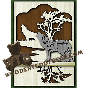 Howling Wolf Shelf | Fretwork Scroll Saw Pattern | Wooden Teddy Bear - The Wooden Teddy Bear, Inc