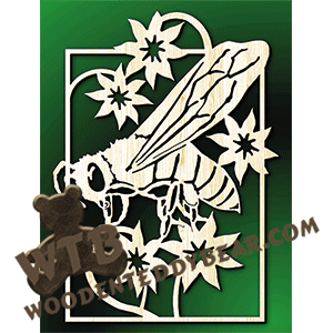 Bee with Inner Frame | Fretwork Scroll Saw Pattern | Wooden Teddy Bear ...