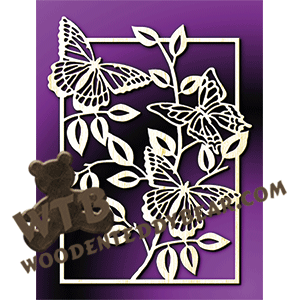 Butterflies with Inner Frame | Fretwork Scroll Saw Pattern | Wooden ...