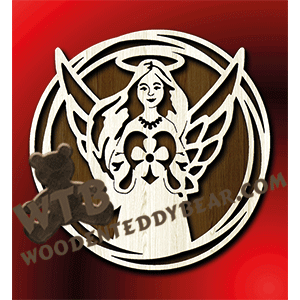 Triple Ring Framed Angel | Fretwork Scroll Saw Pattern | Wooden Teddy ...