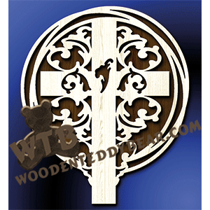 Triple Ring Framed Cross | Fretwork Scroll Saw Pattern | Wooden Teddy ...