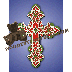 Multi-Layered Cross #1 | Fretwork Scroll Saw Pattern | Wooden Teddy ...