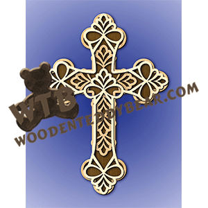 Multi-Layered Cross #4 | Fretwork Scroll Saw Pattern | Wooden Teddy ...