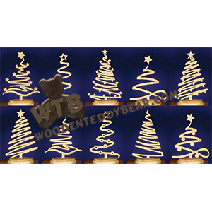 Squiggle Trees | Fretwork Scroll Saw Pattern | Wooden Teddy Bear - The ...