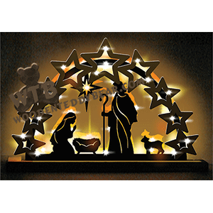 Nativity Arch with Star Overlay | Fretwork Scroll Saw Pattern | Wooden Teddy Bear - The Wooden ...