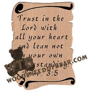 Scrolls Proverbs 3:5 fretwork scroll saw pattern |The Wooden Teddy Bear