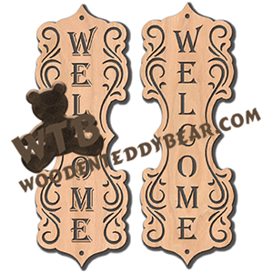 Vertical Fretwork Welcome Sign | Fretwork Scroll Saw Pattern | Wooden ...