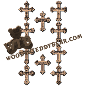 Fretwork Christmas Spirit Cross Ornaments | Fretwork Scroll Saw Pattern ...