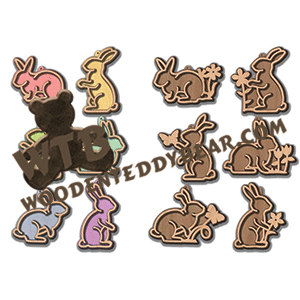 Fretwork Layered Playful Bunnies Ornaments | Fretwork Scroll Saw ...