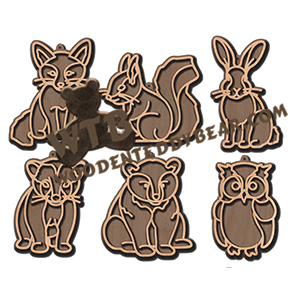 Fretwork Forest Critter Ornaments | Fretwork Scroll Saw Pattern ...
