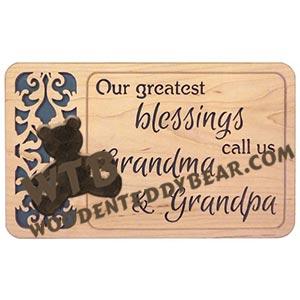 Self Framing Grandma & Grandpa Blessings fretwork scroll saw pattern ...