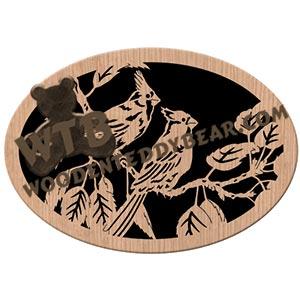 Oval Cardinals fretwork scroll saw pattern | The Wooden Teddy Bear ...