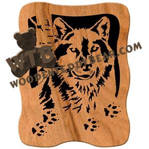 Wolf Animal Tracks fretwork scroll saw pattern | The Wooden Teddy Bear ...