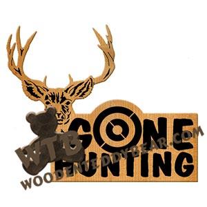 Gone Hunting Mule Deer fretwork scroll saw pattern | The Wooden Teddy Bear
