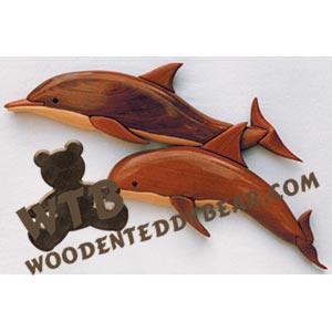 Dolphins Intarsia intarsia scroll saw pattern | The Wooden Teddy Bear