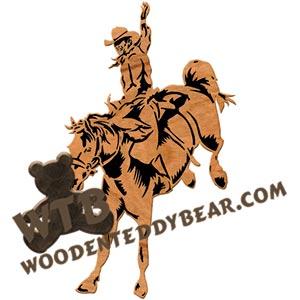 Bronc Rider #2 fretwork scroll saw pattern | The Wooden Teddy Bear ...