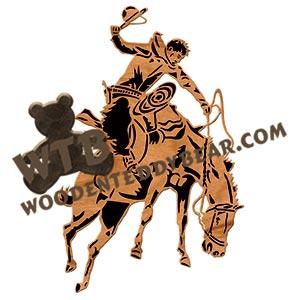 Bronc Rider #3 fretwork scroll saw pattern | The Wooden Teddy Bear ...