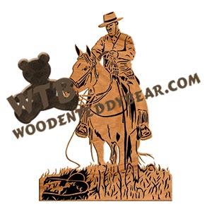 Cowboy at Work #2 fretwork scroll saw pattern | The Wooden Teddy Bear ...
