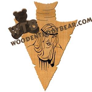 Arrowhead with Maiden fretwork scroll saw pattern | The Wooden Teddy Bear