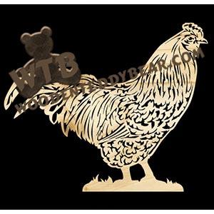 Rooster Scroll Saw Patterns Wooden Animal Ornaments | Handmade