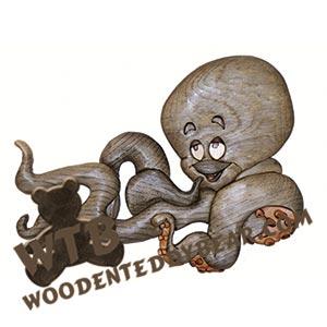 Swordfish Octopus Seahorse Intarsia scroll saw pattern | The Wooden ...