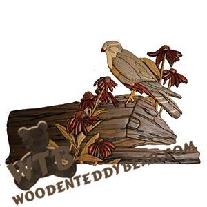 Falcon Intarsia scroll saw pattern | The Wooden Teddy Bear